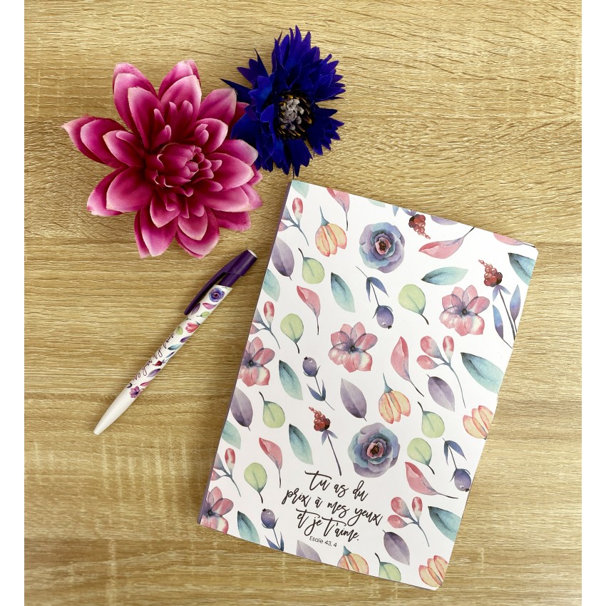 Carnet floral Tu as du prix à mes yeux