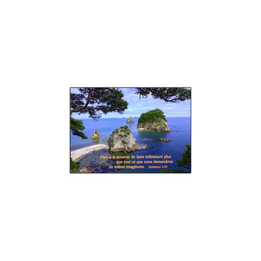 Carte Avec Verset Paysage de mer