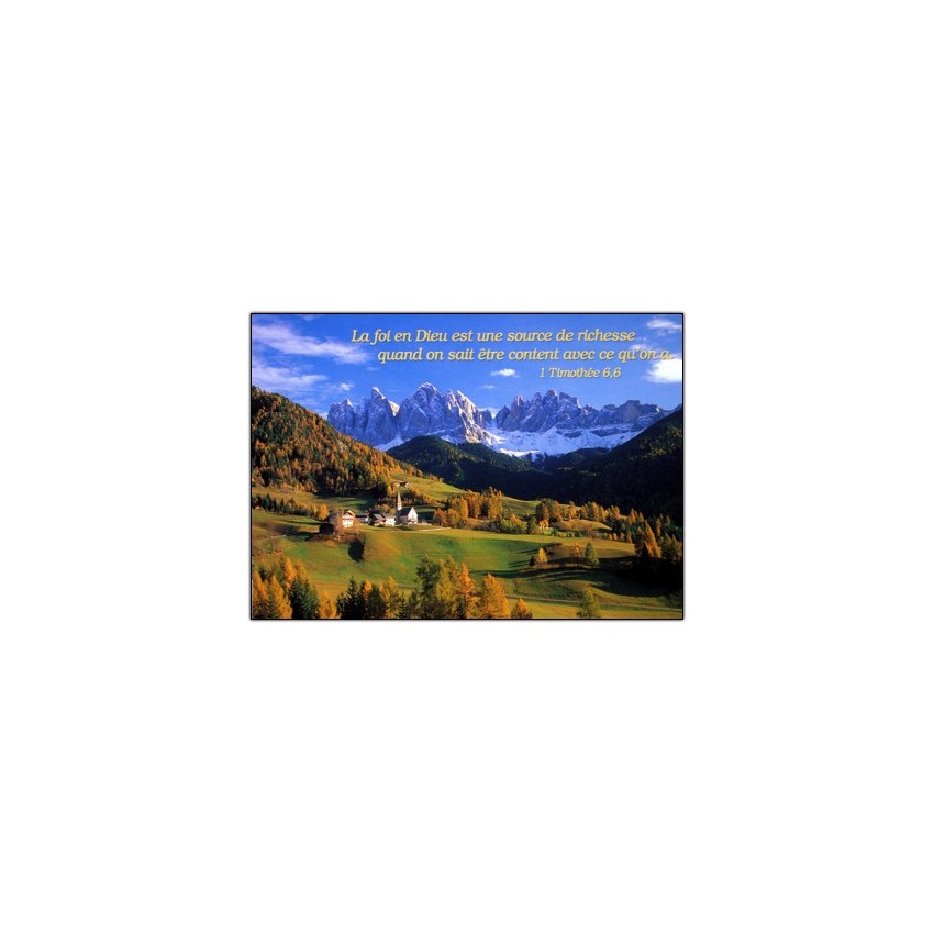 Carte Avec Verset Paysage de montagnes à l'automne