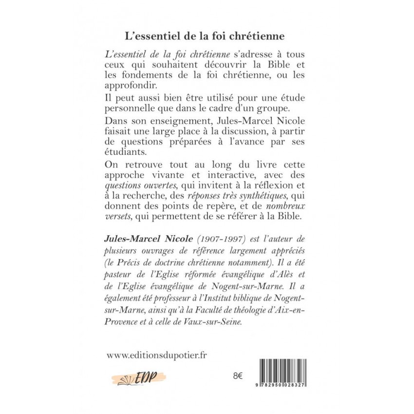 L’essentiel de la foi chrétienne - Éditions Cedis