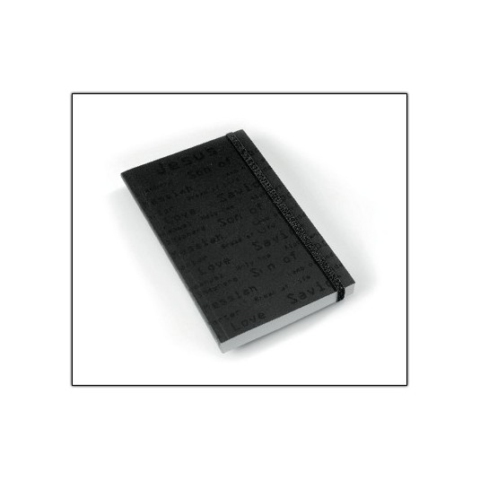 Bloc notes noir contenant son stylo 16x10cm