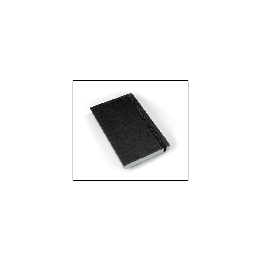 Bloc notes noir contenant son stylo 16x10cm