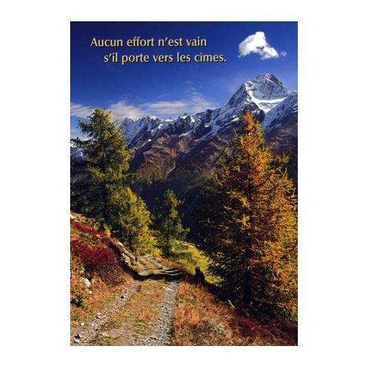Carte Citation Chemin en montagne