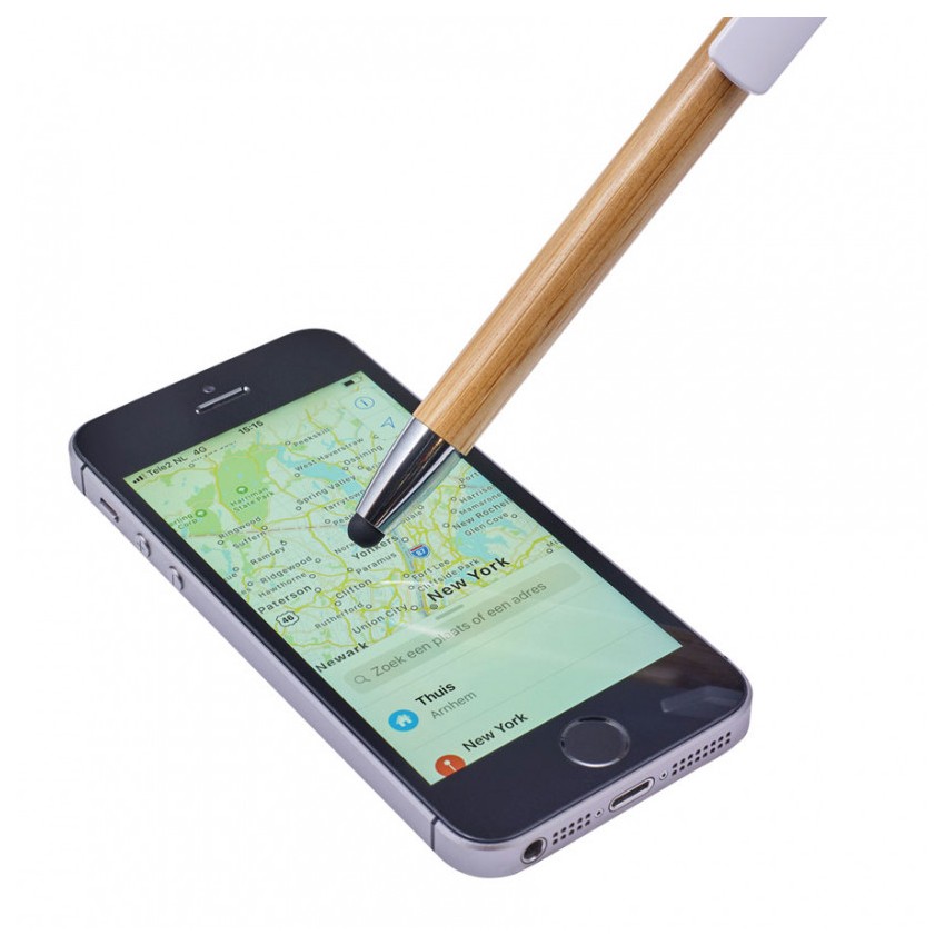 Stylo en bambou avec support smartphone Sagano